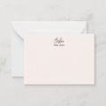 Signature Monogram Handwritten Script Blush pink Note Card | Zazzle