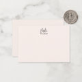 Signature Monogram Handwritten Script Blush pink Note Card | Zazzle
