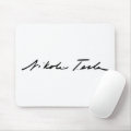 Signature of Electricity Genius Nikola Tesla Mouse Pad | Zazzle