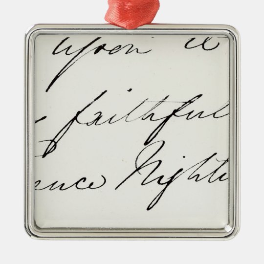 Signature of Florence Nightingale Metal Ornament | Zazzle.com