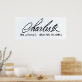 Signature of King Charles I Poster | Zazzle