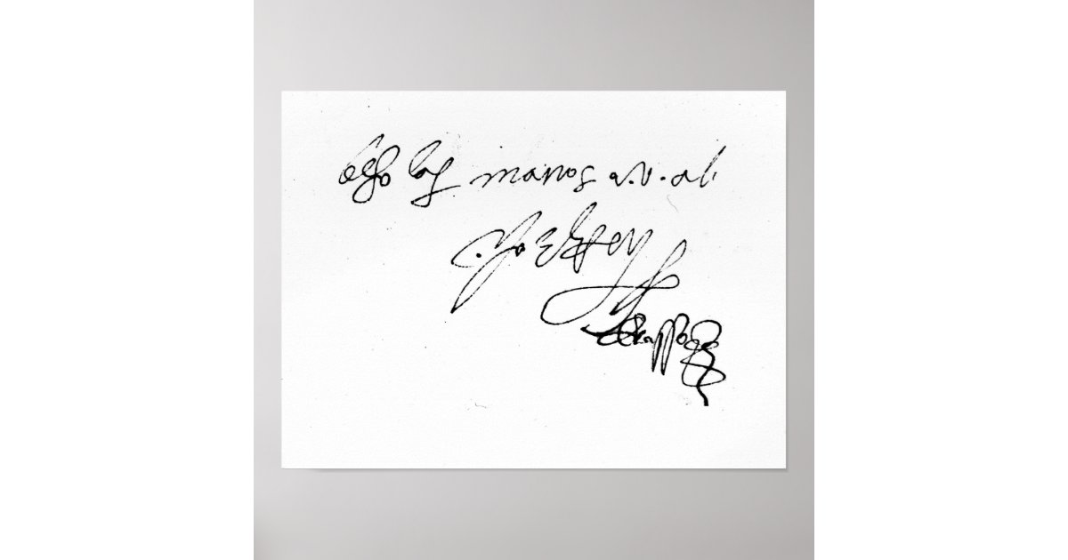 Signature of Lady Jane Grey Poster | Zazzle