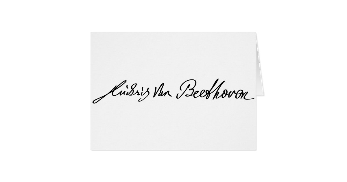 Signature of Musician Ludwig van Beethoven | Zazzle