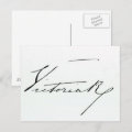Signature of Queen Victoria (pen and ink on paper Postcard | Zazzle