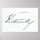 Signature of Queen Victoria (pen and ink on paper Poster | Zazzle