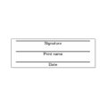 Signature Print Name and Date & Horizontal Lines Self-inking Stamp | Zazzle