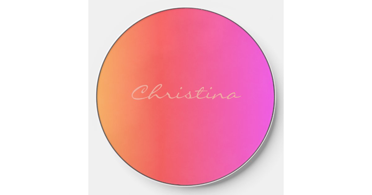 Signature Rainbow Sunset Ombré Wireless Charger | Zazzle