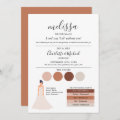 Signature Script Bridesmaid Wedding Info Card | Zazzle