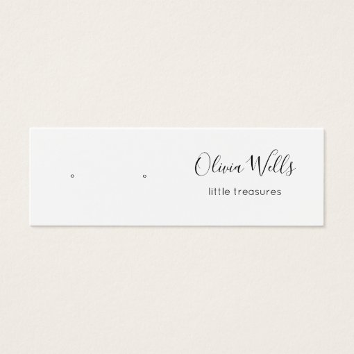 Signature Script Stud Earring Jewelry Display Card | Zazzle