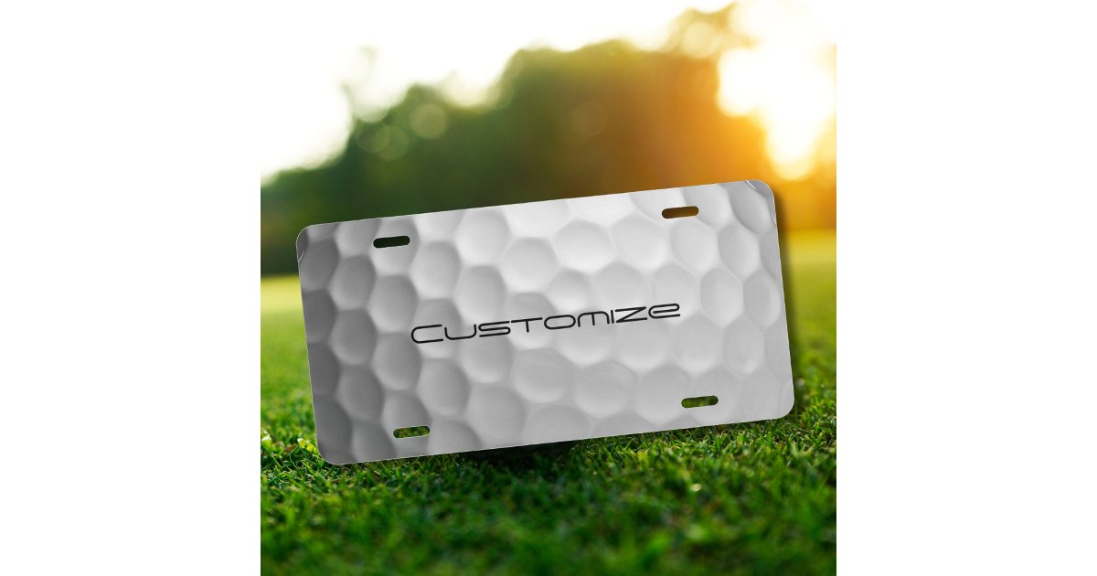 Signature Series Personalized Golf Ball Gifts License Plate | Zazzle