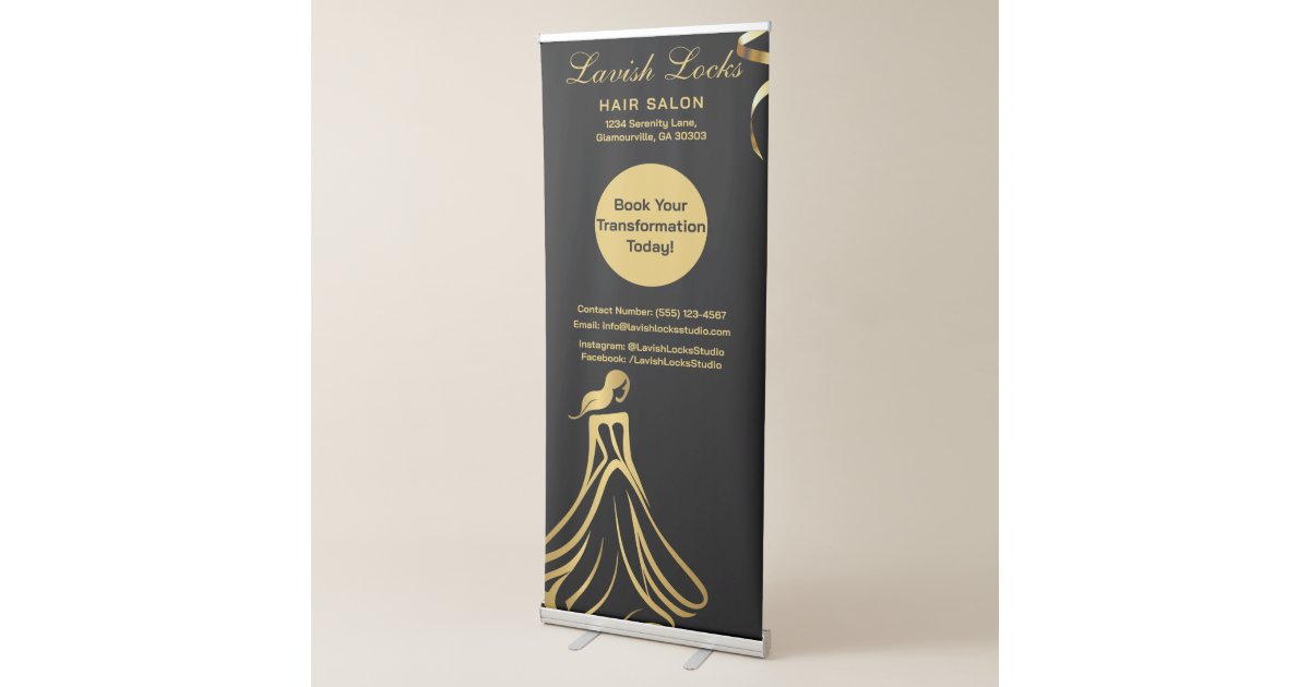 Signature Showcase Salon Vertical Banner | Zazzle