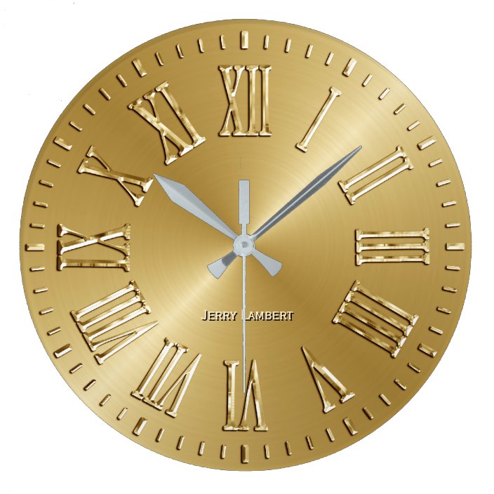 Signature Wall Clock Gold | Zazzle.com