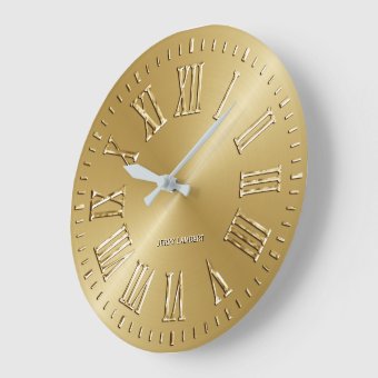 Signature Wall Clock Gold | Zazzle