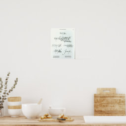 Signatures of Mary Queen of Scots Poster | Zazzle
