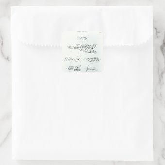 Signatures of Mary Queen of Scots Square Sticker | Zazzle