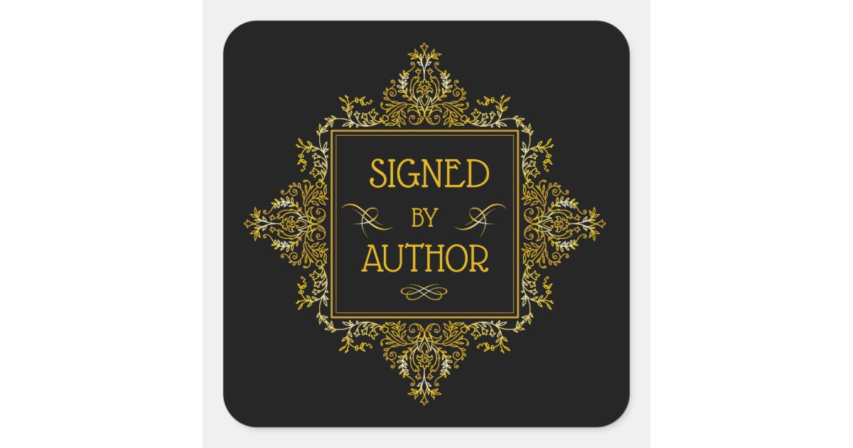 Signed by Author Sticker | Zazzle