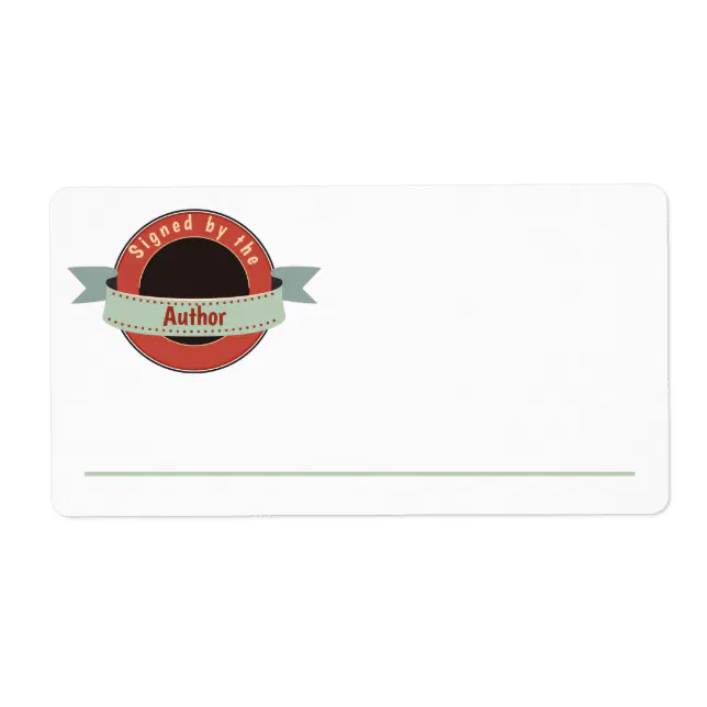 Signed by the Author Bookplate, Label | Zazzle