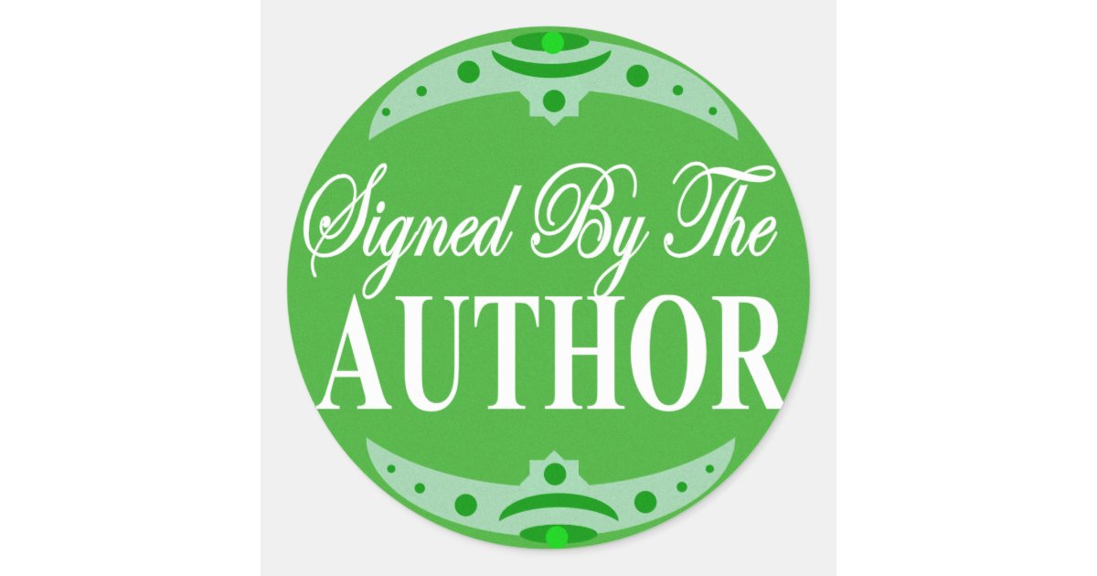 Signed By The Author Sticker | Zazzle