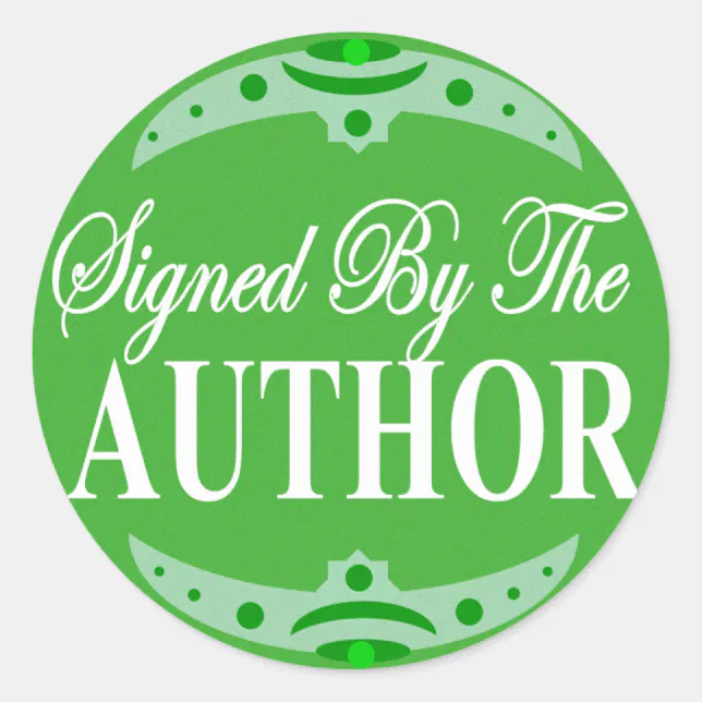 Signed By The Author Sticker | Zazzle