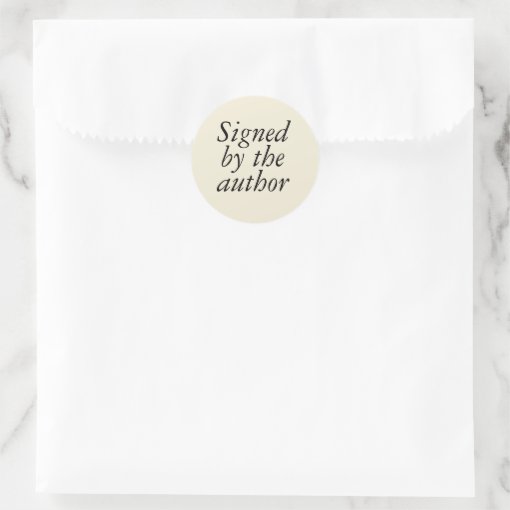 Signed by the Author Stickers | Zazzle