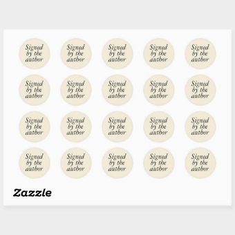 Signed by the Author Stickers | Zazzle