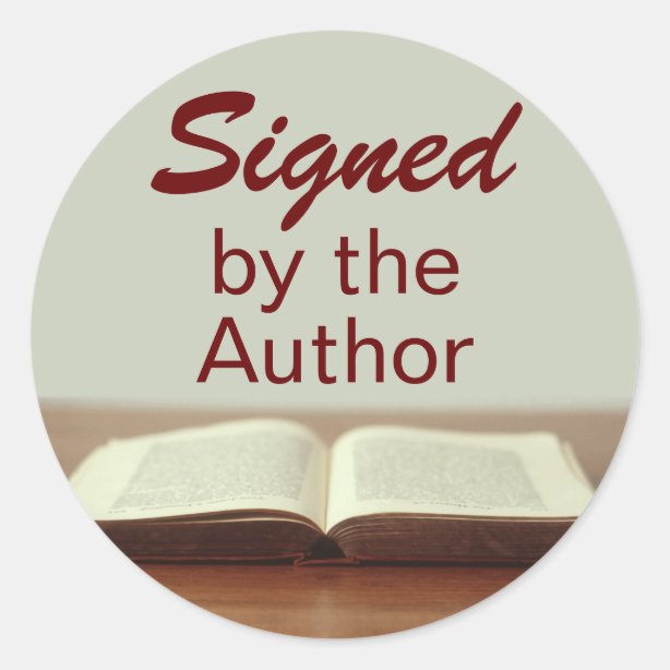 Signed By Author Stickers | Zazzle