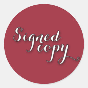 Signed By Author Stickers | Zazzle