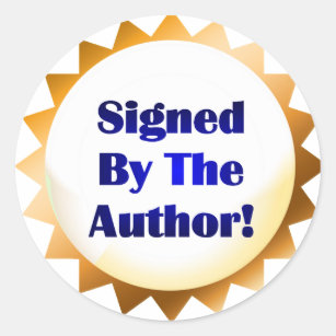Signed By Author Stickers | Zazzle