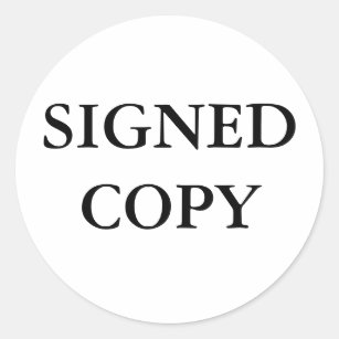 Signed By Author Stickers | Zazzle