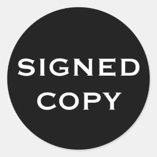 Signed By Author Stickers | Zazzle