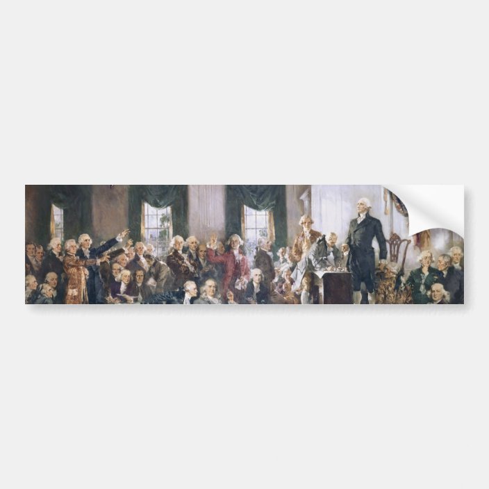 Signing the US Constitution by Christy Bumper Sticker | Zazzle.com