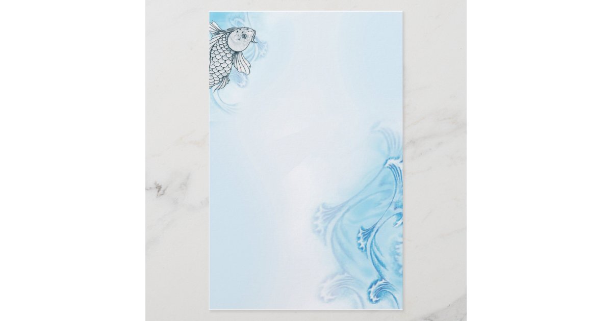 Signs of Koi - Letterhead Stationery | Zazzle