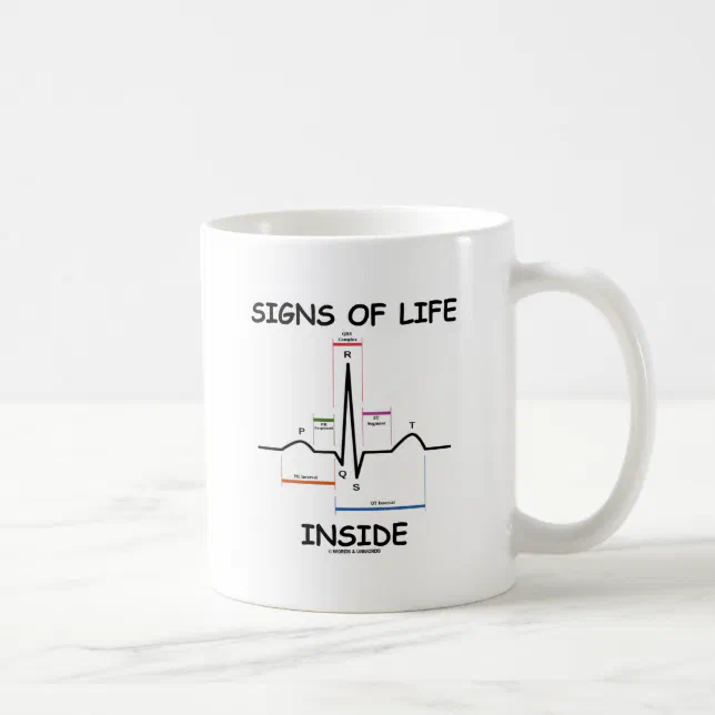 Signs Of Life Inside (ECG/EKG Heartbeat) Coffee Mug | Zazzle