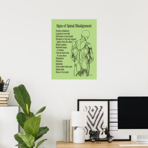 Signs of Spinal Misalignment Chiropractic Poster | Zazzle Signs of Spinal Misalignment Chiropractic Poster | Zazzle
