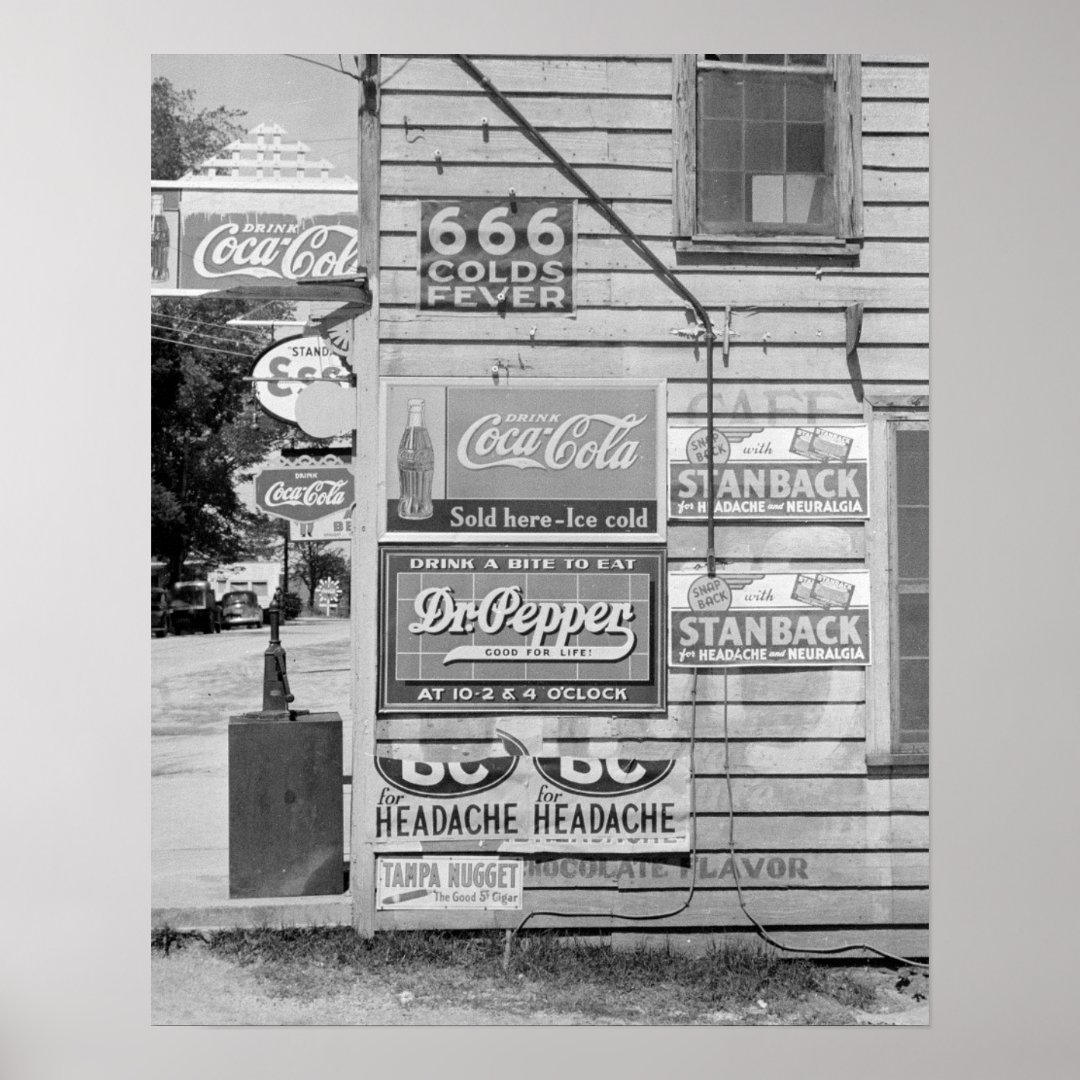 Signs on a General Store, 1938. Vintage Photo | Zazzle