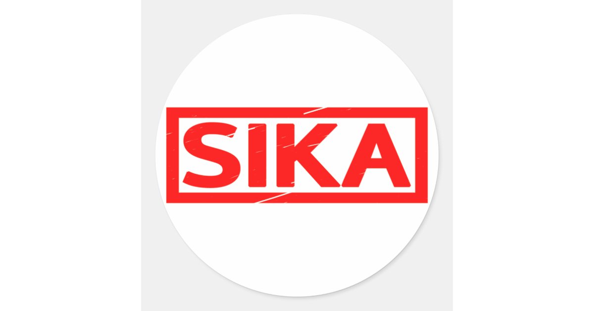Sika Stamp Classic Round Sticker | Zazzle