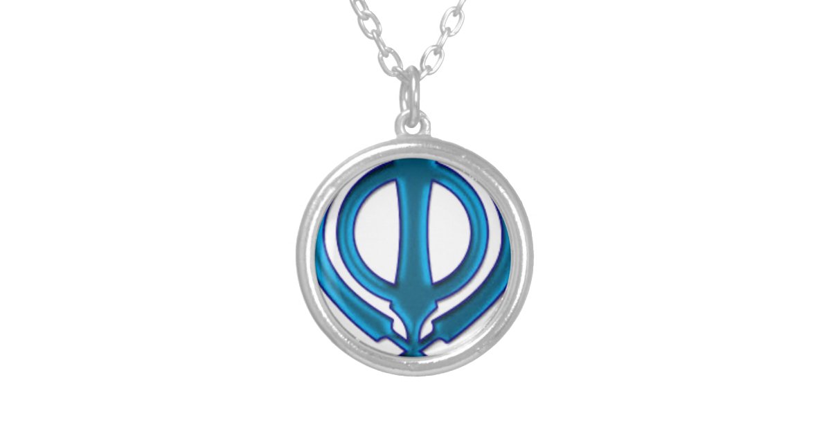 Sikh Art/Symbol Silver Plated Necklace | Zazzle