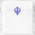 Sikh Khanda Blue Classic Round Sticker | Zazzle