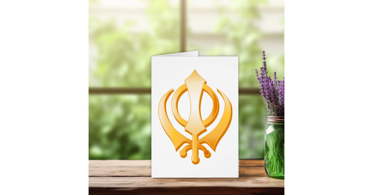 Sikh Symbol Greeting Card | Zazzle