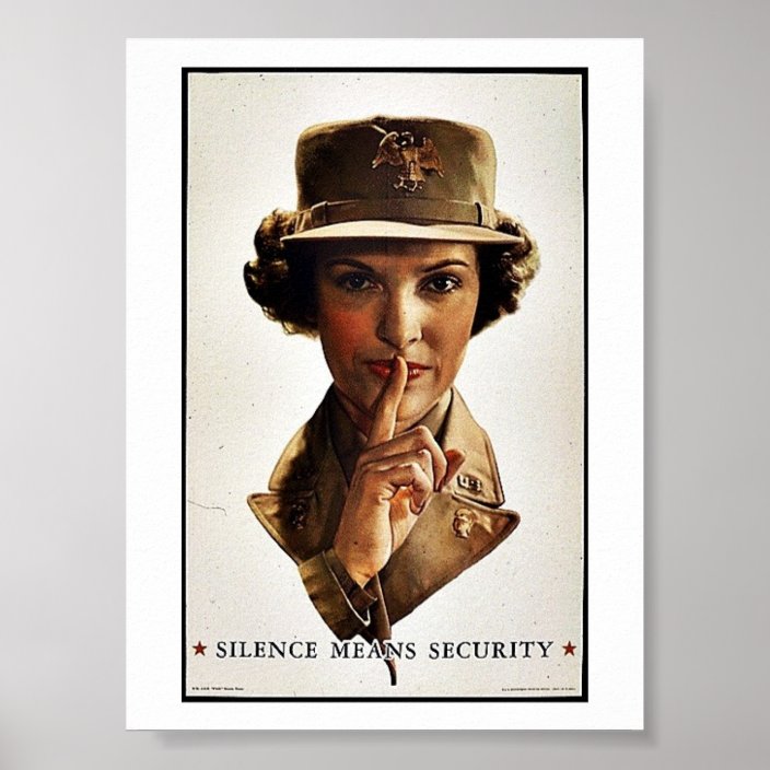 Silence Means Security Poster | Zazzle.com