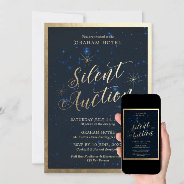 Silent Auction Party Invitation | Zazzle