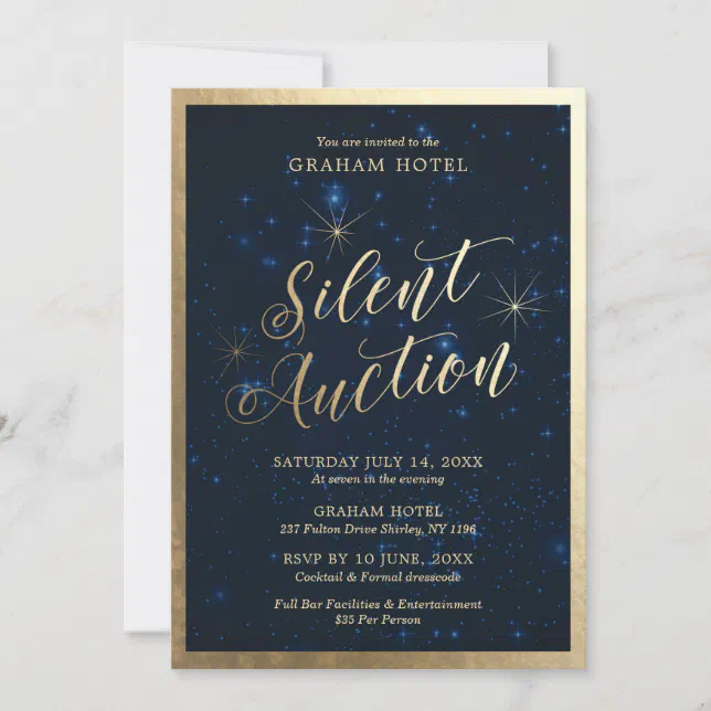 Silent Auction Party Invitation | Zazzle