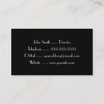 Silent Film Intertitle Business Card | Zazzle