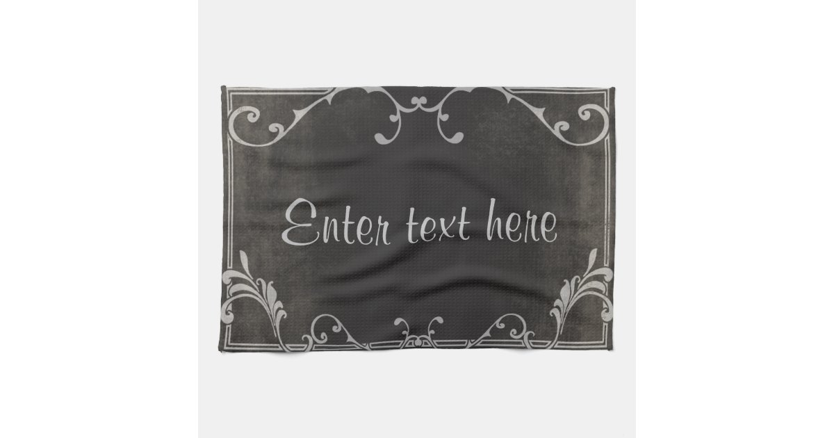 Silent movie script card kitchen towel | Zazzle