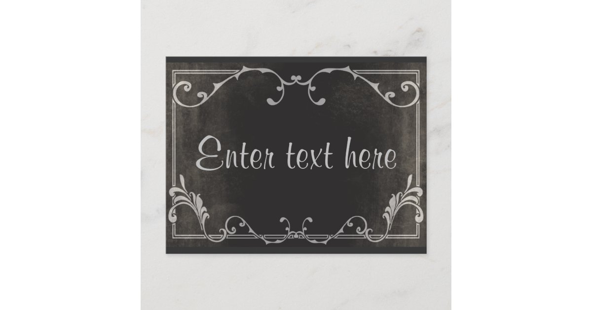 Silent Movie script card postcard | Zazzle