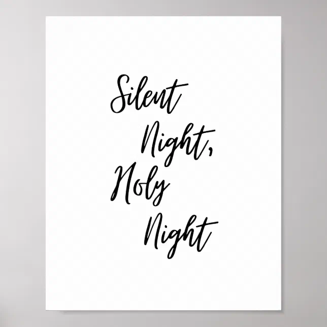 Silent Night, Holy Night Poster | Zazzle