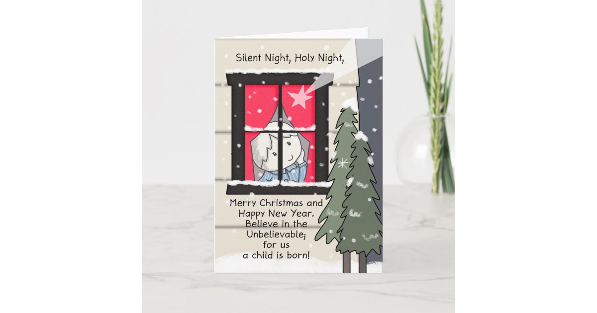 Silent Night, Holy Night Thank You Card | Zazzle