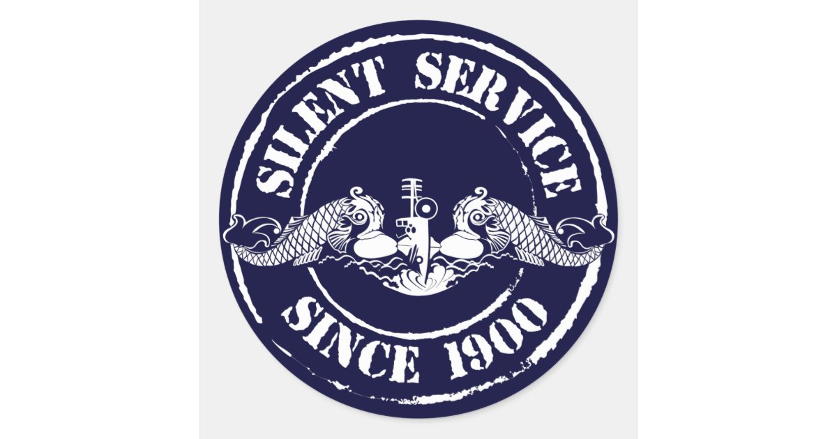 Silent Service Classic Round Sticker | Zazzle
