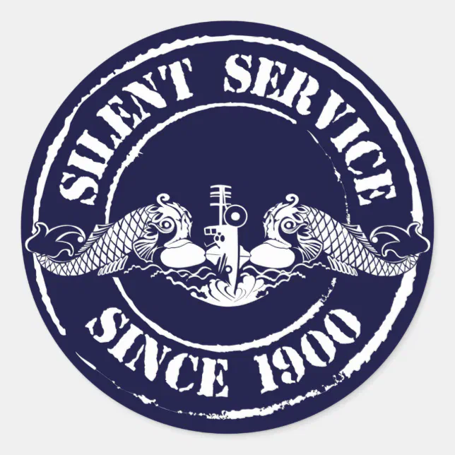 Silent Service Classic Round Sticker | Zazzle