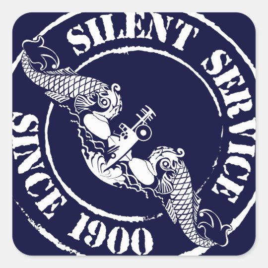 Silent Service Square Sticker | Zazzle.com